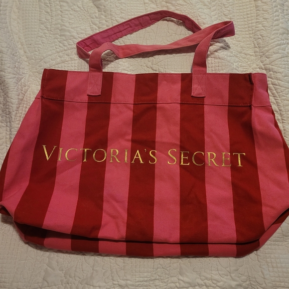 Victoria's Secret | Bags | Victorias Secret Bold Pink And Red Tote ...